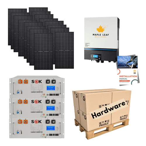 Solar Panel 5kw Power Grid-Tied Roof Mounted Kits – Grizzly Shelter Ltd.