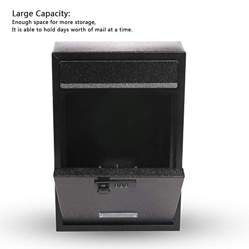 Lockable Mailbox Wall Mounted Mailboxes With Key Lock, Outdoor Key ...